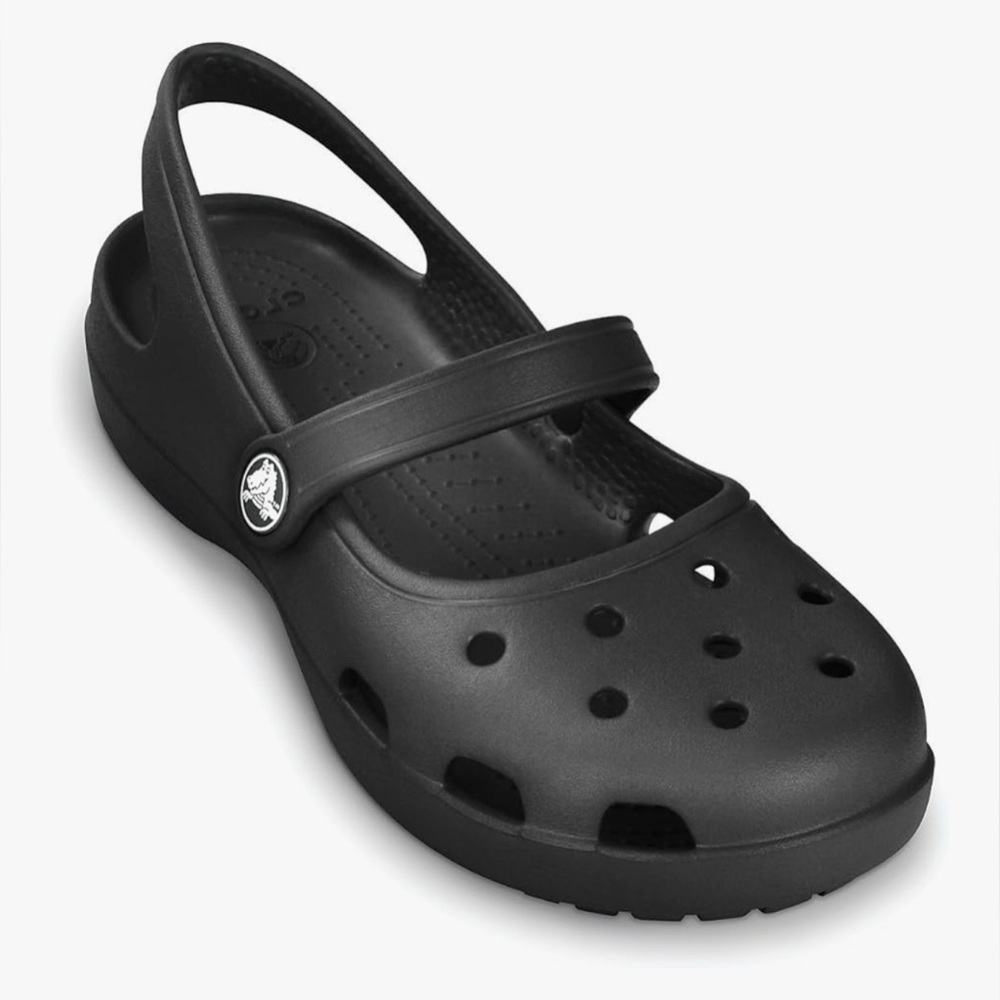 Crocs Shayna Black Clog Mary Jane Sandals - Gem